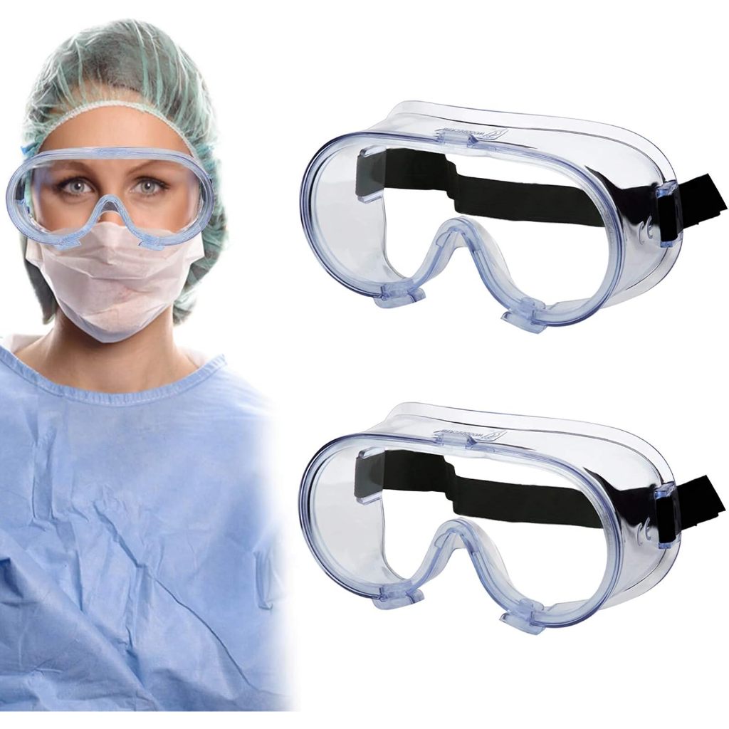 Jual Kacamata Goggles Medis Safety Bening Transparan Pelindung Mata Lab ...