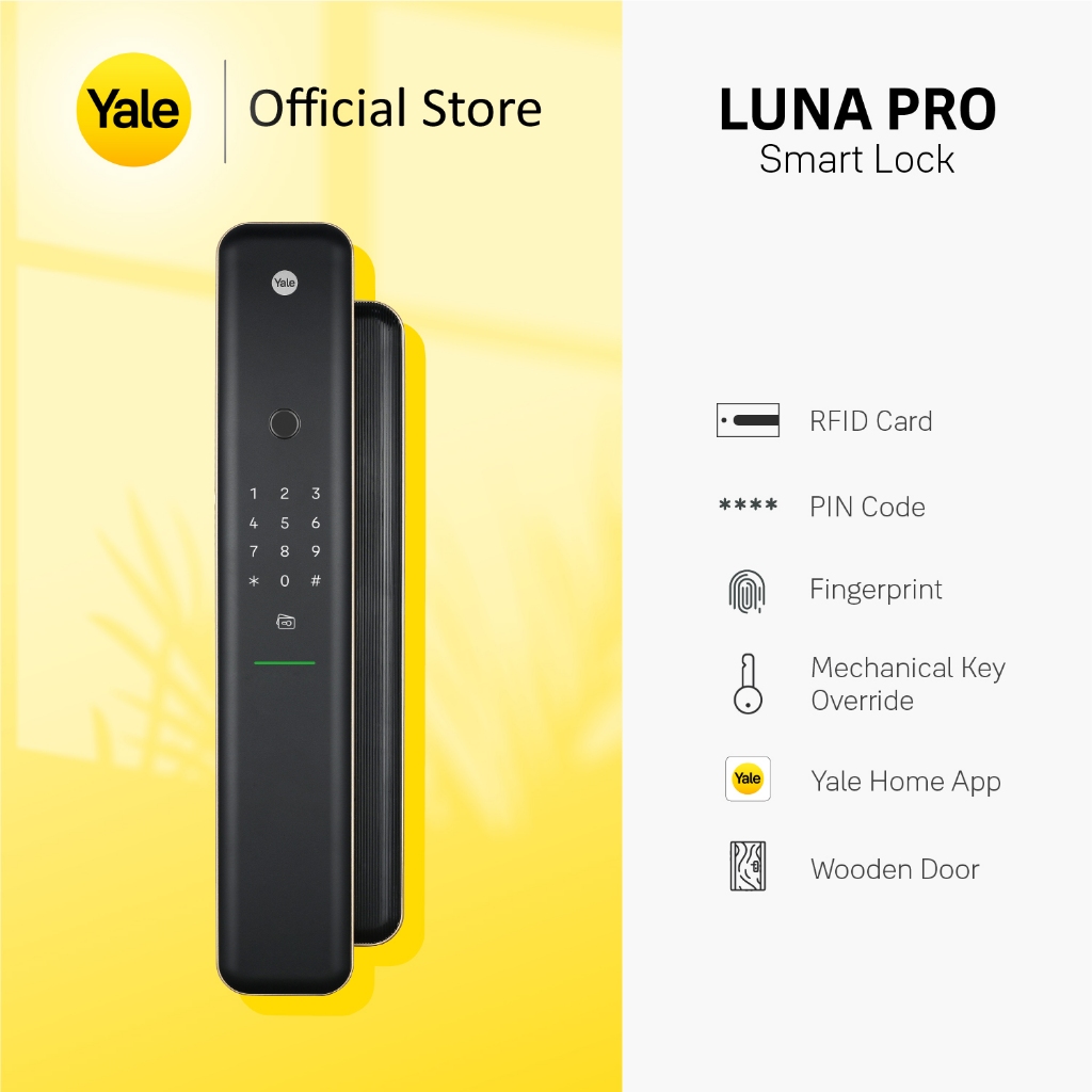 Jual YALE LUNA P-IG17-5B-35-NN-000 SMART DOOR LOCK | Shopee Indonesia