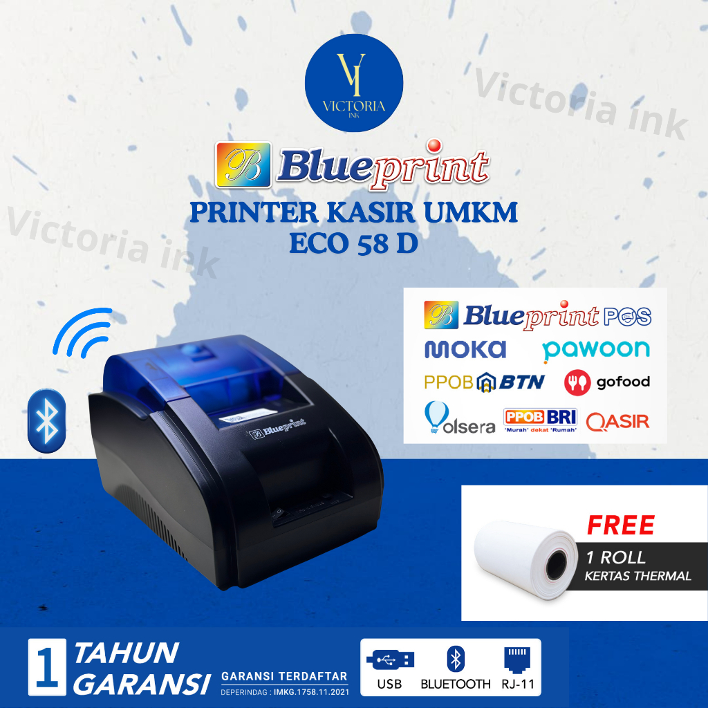 Jual PRINTER THERMAL BLUEPRINT ECO 58D ECO 58 D PRINTER STRUK 58mm ...