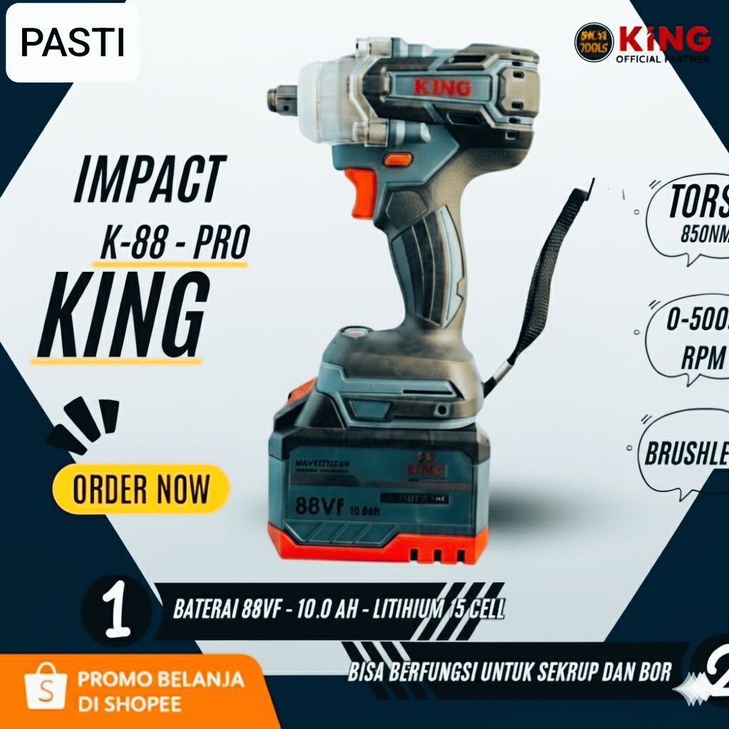 Jual MESIN PEMBUKA BAUT KING TYPE K-88 VF IMPACT WRENCH PROFESIONAL ...