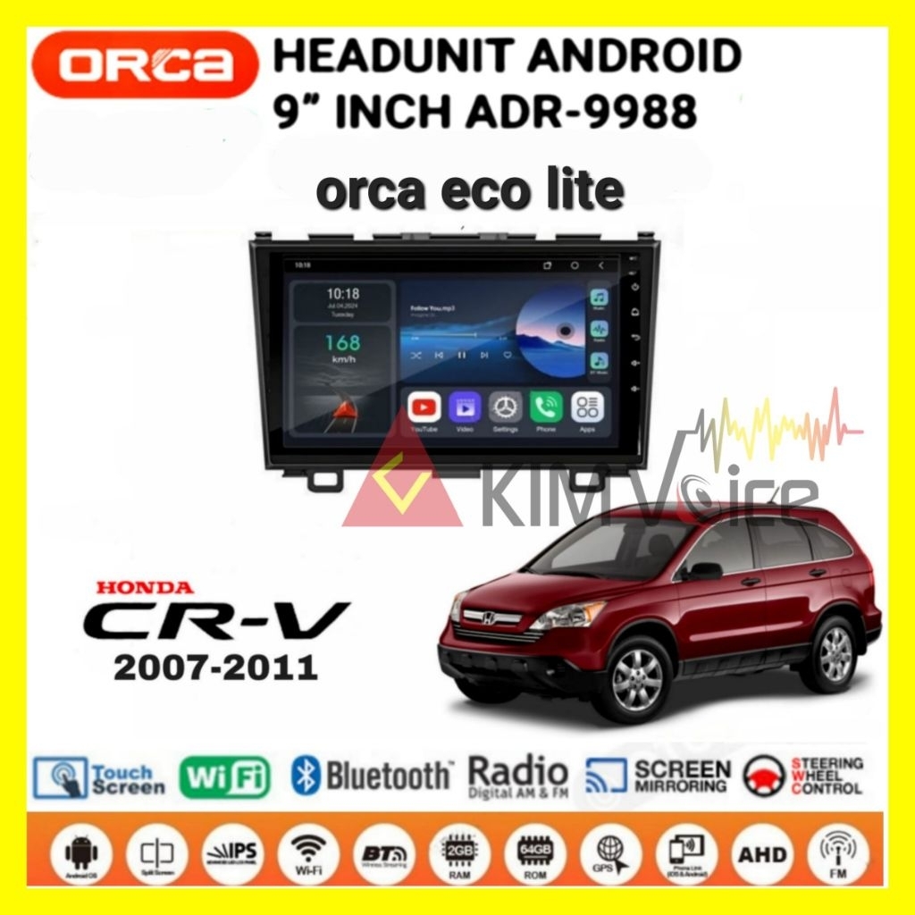 Jual Head Unit Android Orca Eco lite 9 inch OEM CRV 2007-2011 + Soket ...