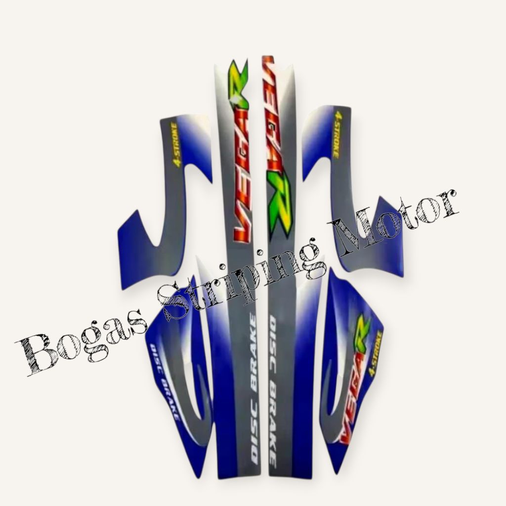 Jual Stiker Striping Bodi Motor Vega R 2003 Biru Putih Full Body Kiri ...