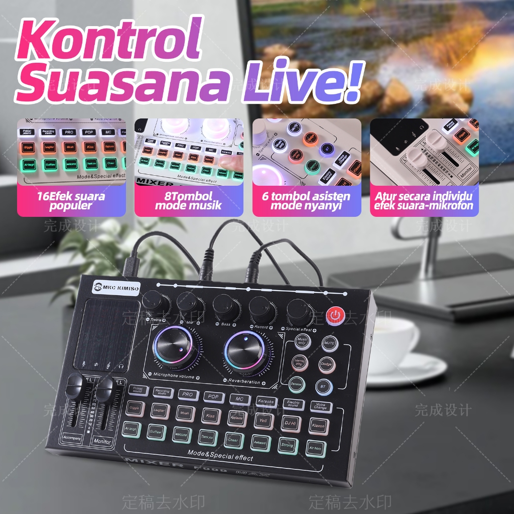 Jual DREAM F999MAX HITAM Sound Card Bluetooth Live SoundCard Audio Live ...