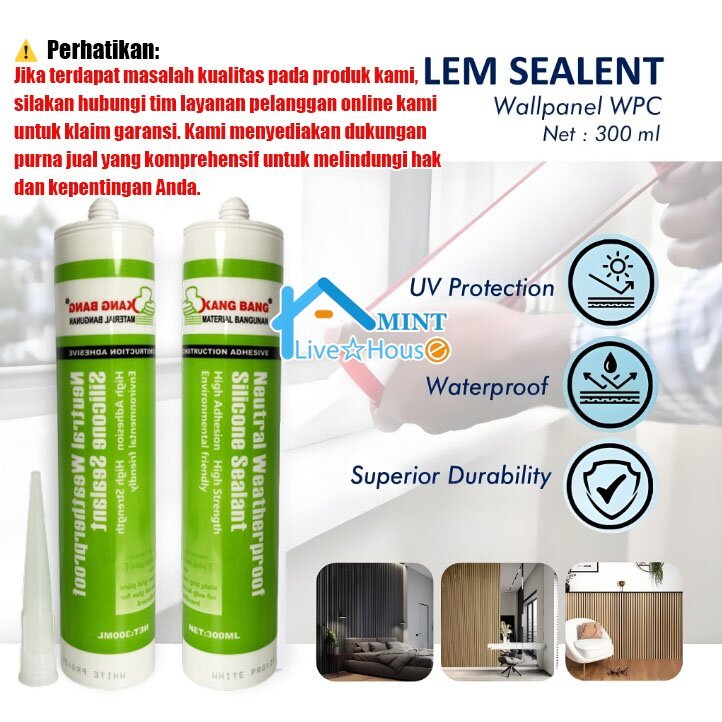 Jual Lem Sealant 300ML Sealant Neutral premium lem wall panel sealant ...