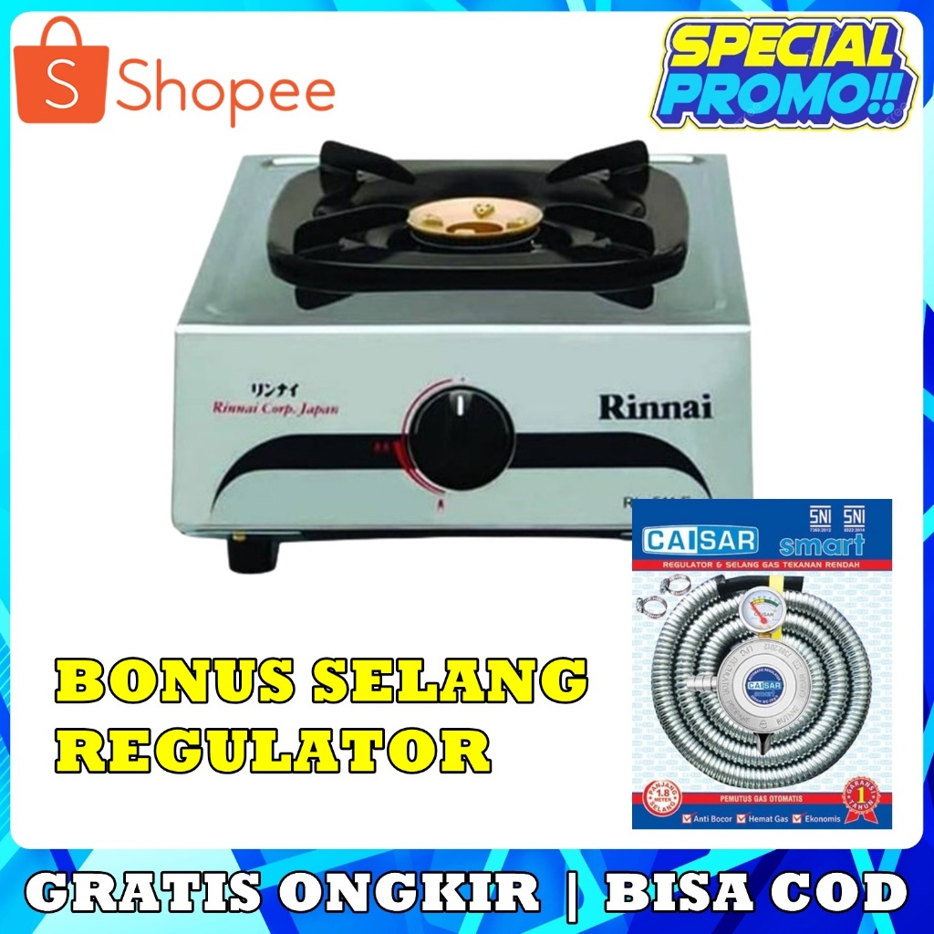 Jual RINNAI RI-511E Kompor Gas 1 Tungku Body Stainless Tebal Api Biru ...