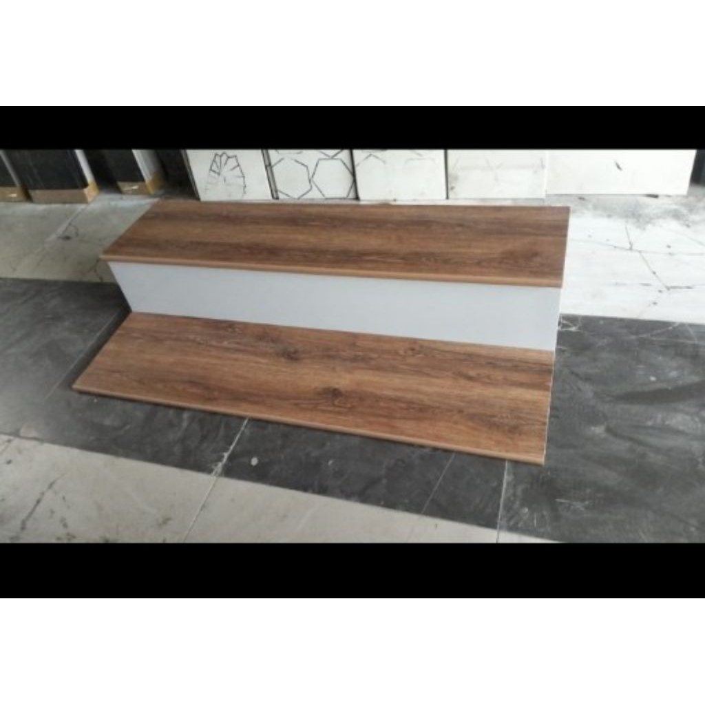 Jual GRANIT TRAP TANGGA DEBEL BEVEL MOTYF KAYU GARUDA NUCA DARK BROWN ...
