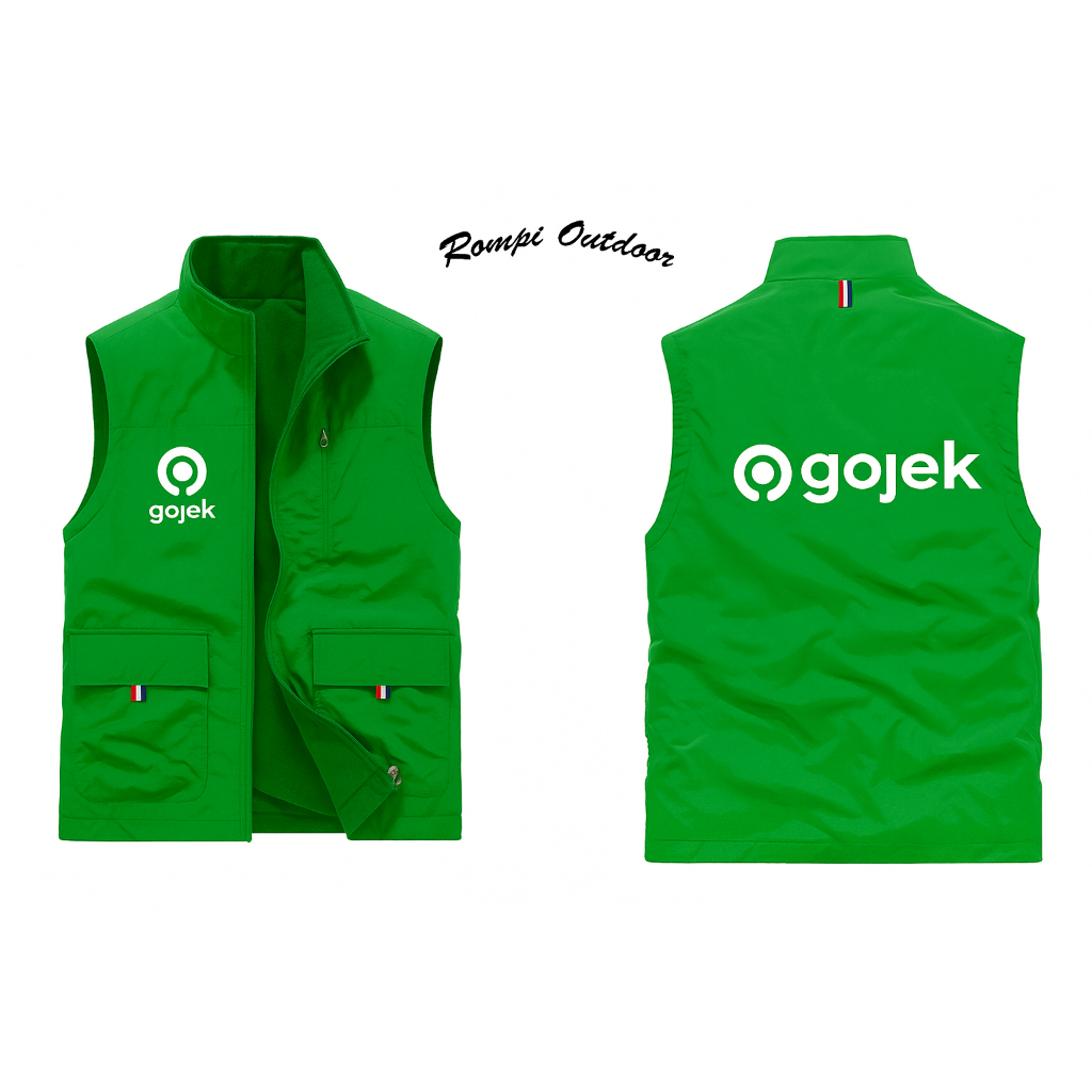 Jual Rompi Hijau Gojek | Jaket Gojek Original | Rompi Safety Gojek ...