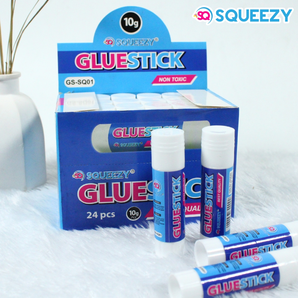 Jual Grosir ( 1Kotak / 24pcs ) Lem Glue Stick mini SQUEEZY GS-SQ01Non ...