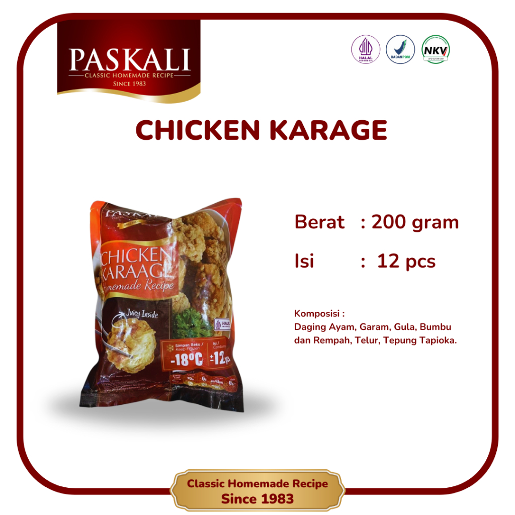 Jual Paskali Chicken Karaage 200 gram Isi 12 pcs | Shopee Indonesia