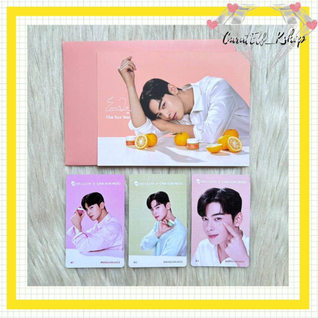 Jual Photocard MS Glow x Cha Eun Woo Official | Shopee Indonesia