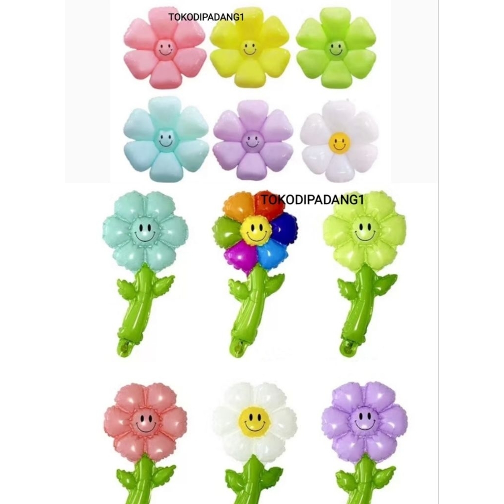 Jual TOKODIPADANG1 balon foil bunga daisy Balon foil bunga tangkai ...