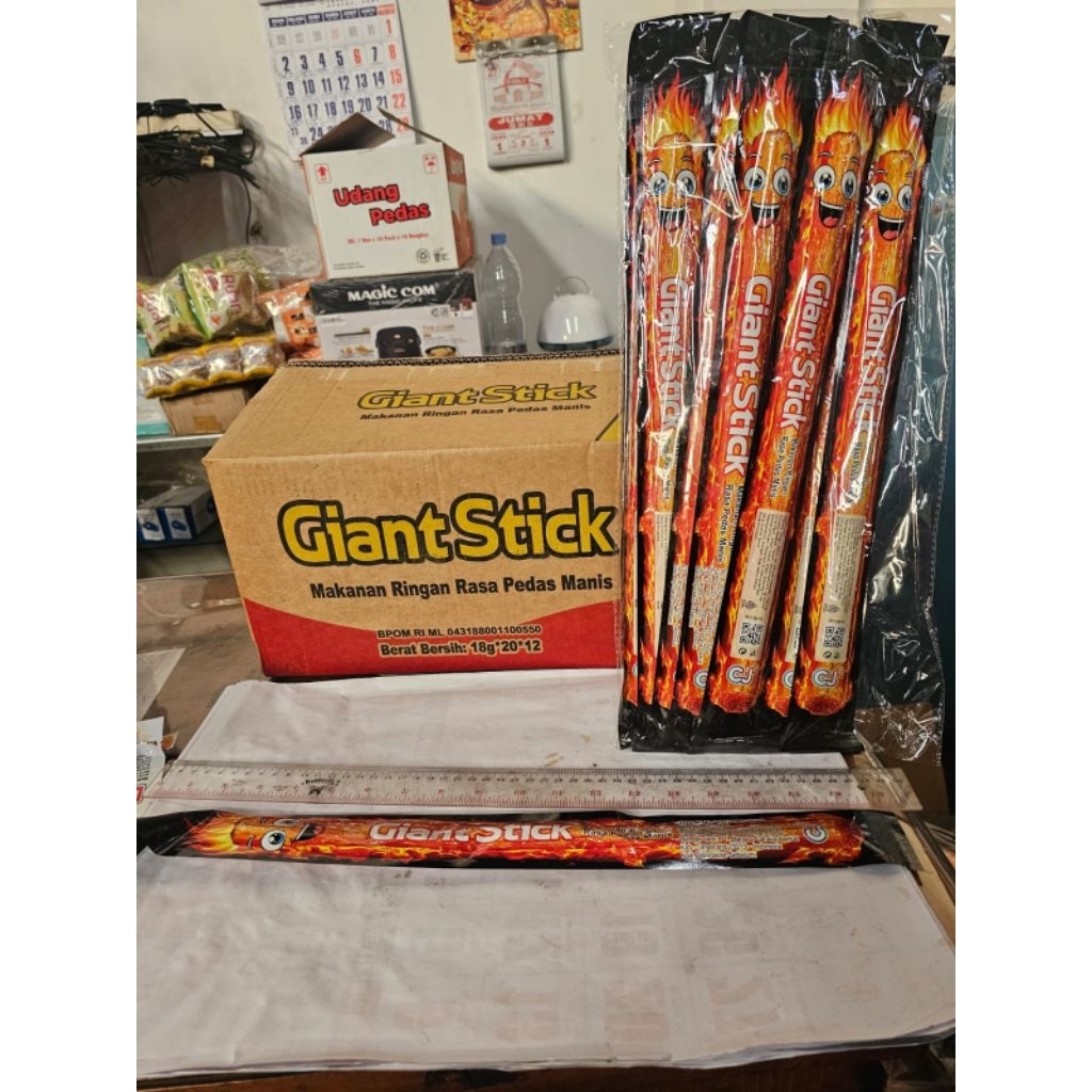 Jual Dendeng Giant Stick Rasa Pedas isi 20 pcs | Shopee Indonesia