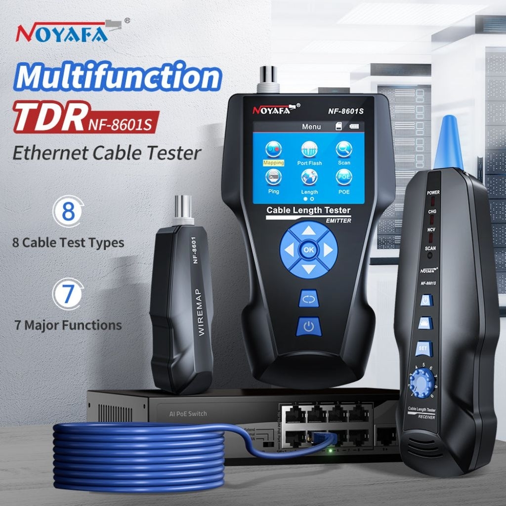 Jual Noyafa NF-8601S TDR Cable Multifunction Network LAN Tracer Tester ...
