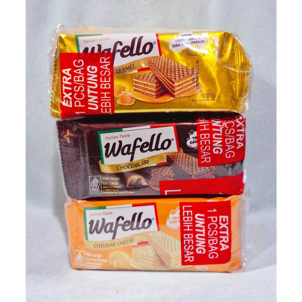 Jual Wafello Choco Blast / Butter Caramel / Cheddar Cheese (1 Pack isi ...