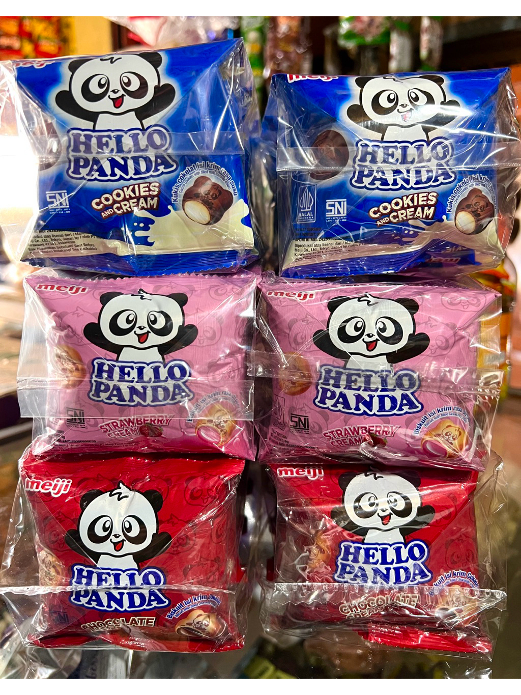 Jual Hello Panda Biskuit Meiji Renceng isi 10pcs | Shopee Indonesia