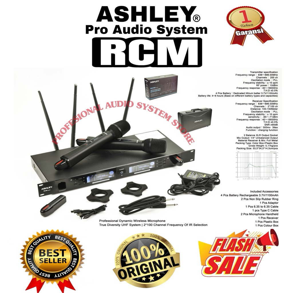 Jual MIC WIRELESS ASHLEY BATTERY CHARGER BATERAI CASS RCM DAPAT 4 ...
