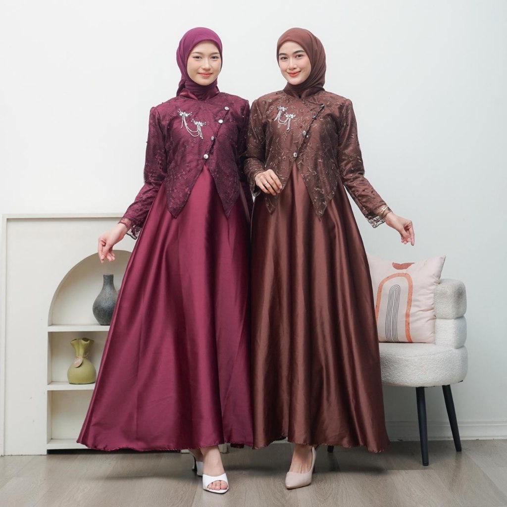 Jual (ADA JUMBO) Dress Gamis Modern Sahara Gamis Pesta Kondangan ...