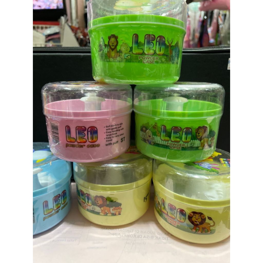 Jual Leo powder case /tempat bedak bayi Leo warna random | Shopee Indonesia
