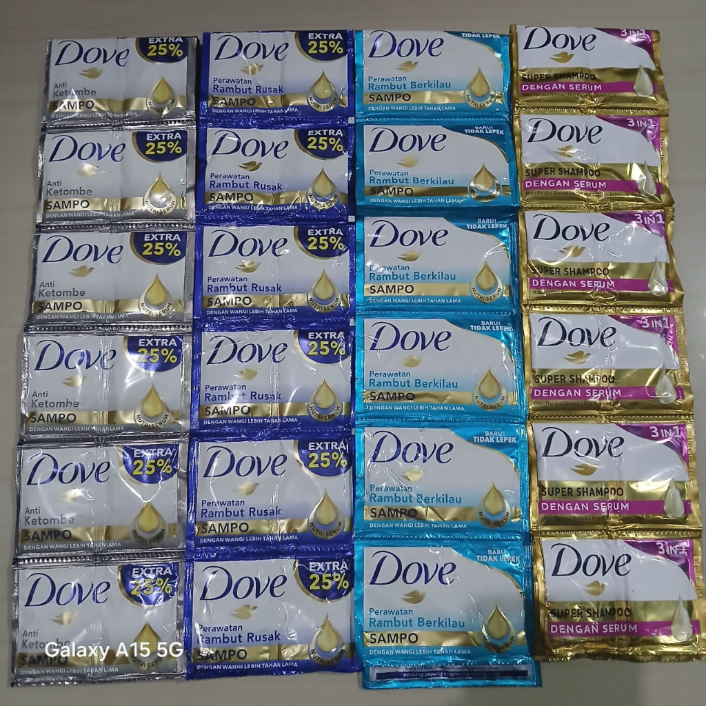 Jual Unilever Shampo dove / sampo dof daf / 1 renceng 12 pcs | Shopee ...