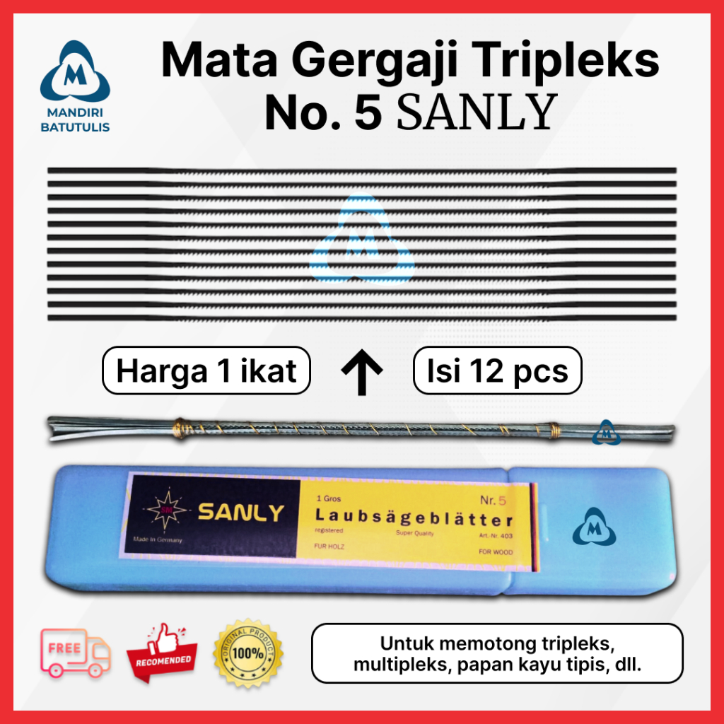 Jual Mata Gergaji Tripleks / Multiplex / Kayu Tipis No. 5 13cm - Scroll ...