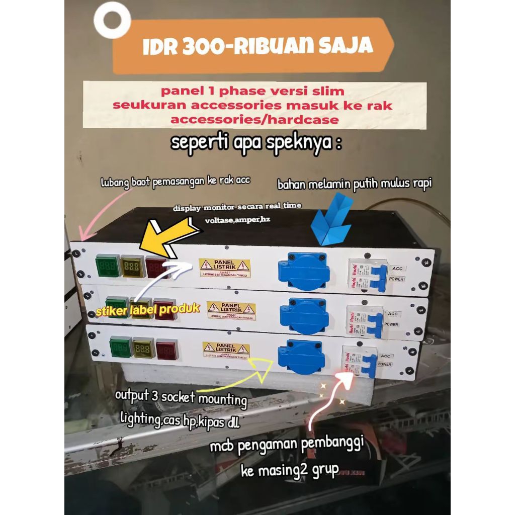 Jual PANEL 1 PHASE / panel listrik / panel audio model slim PNP ...