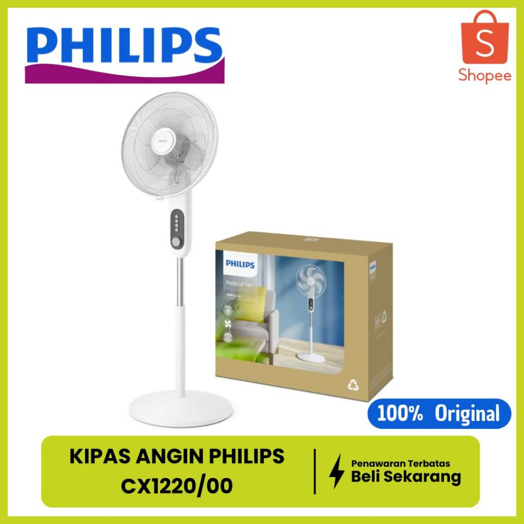 Jual PHILIPS CX-1220/00 // CX1220 KIPAS ANGIN BERDIRI / STAND FAN 3 ...