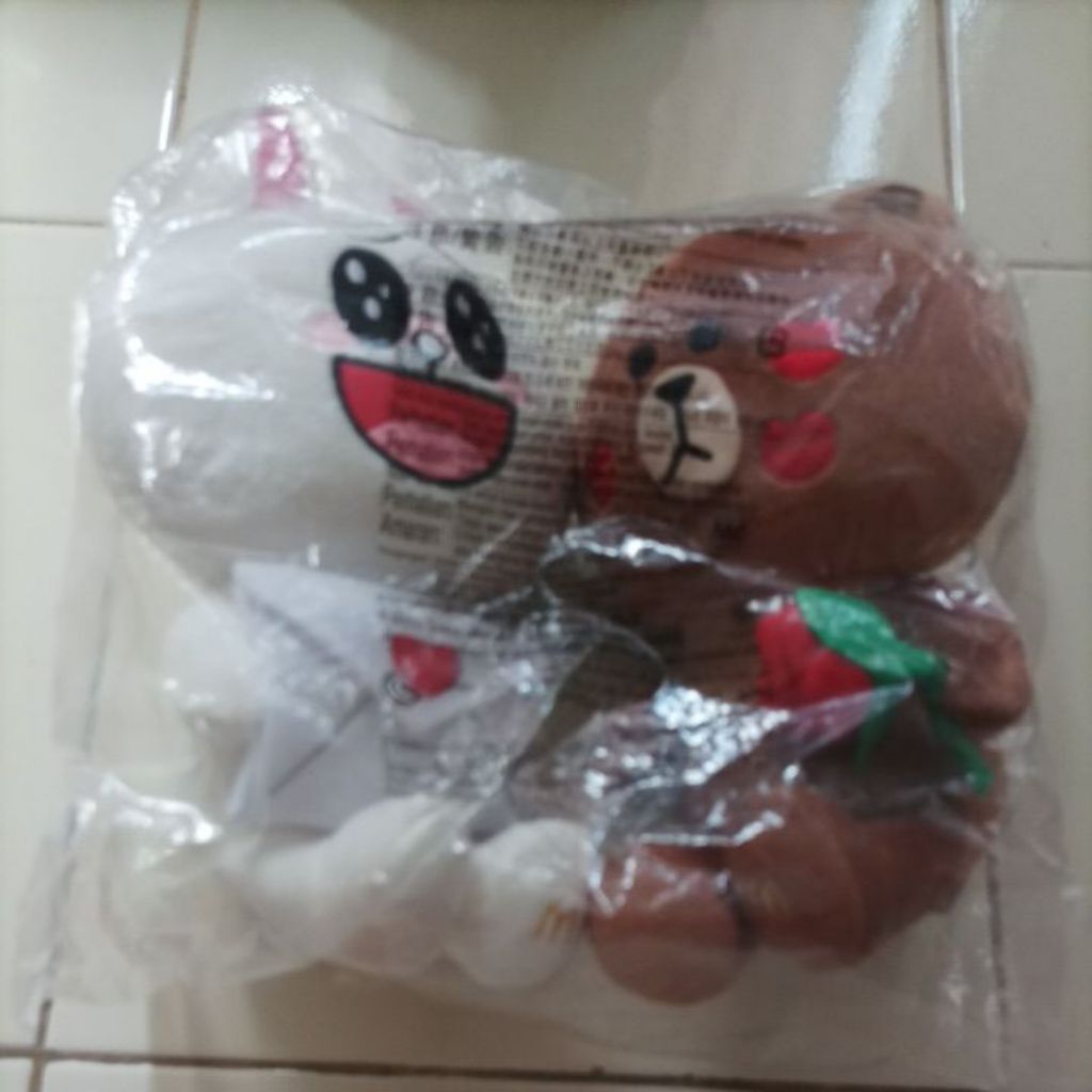 Jual Boneka Line Friends Brown and Girl Original Happy Meal MC Donalds ...