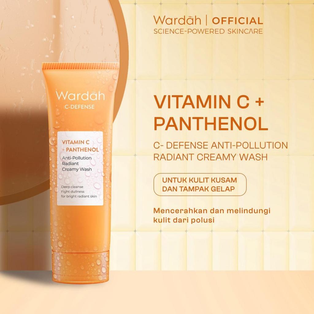 Jual WARDAH C defense Vitamin C Panthenol Anti Pollution Radiant Creamy ...