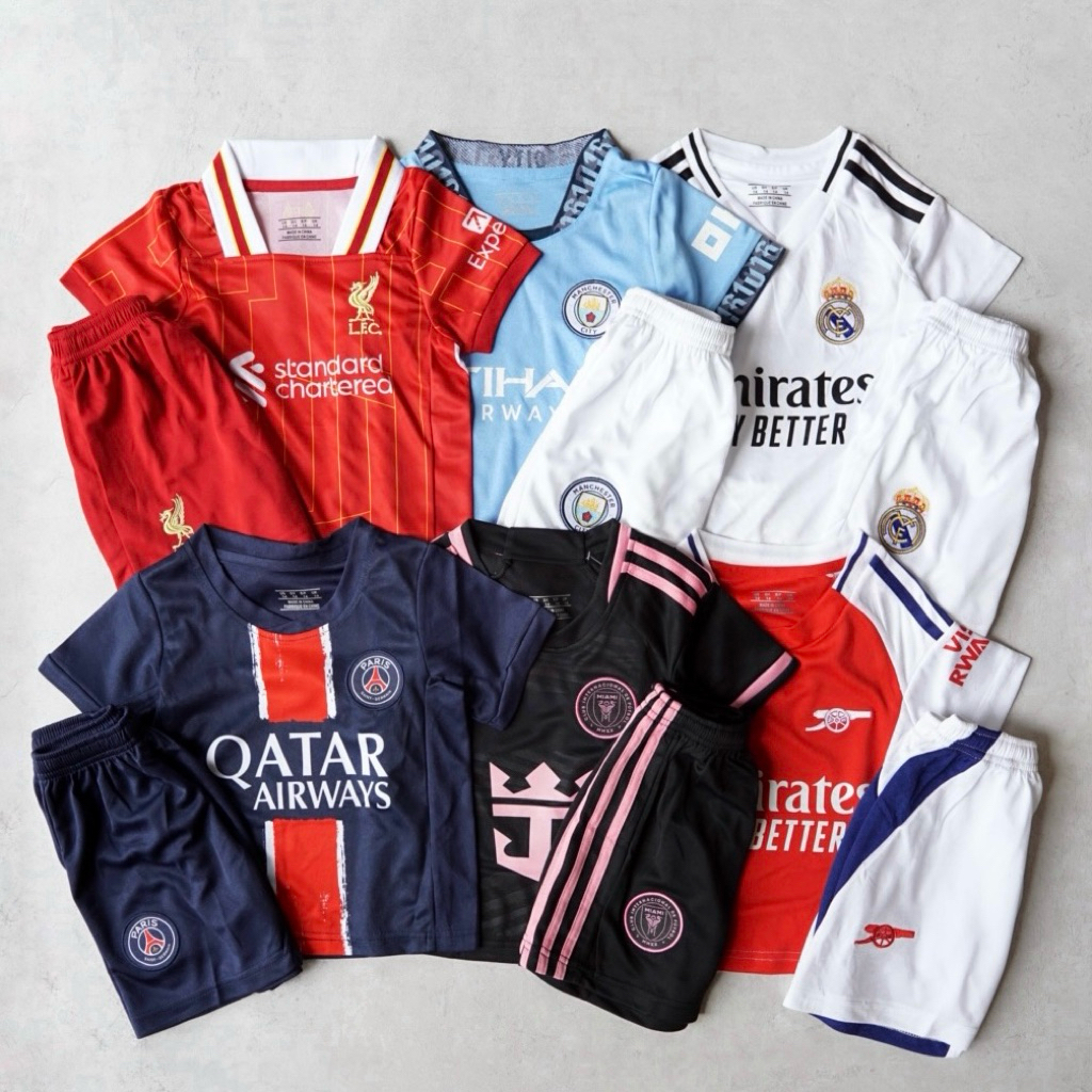 Jual Kids Football Club Jersey & Shorts Set | size 3-12y | psg miami ...