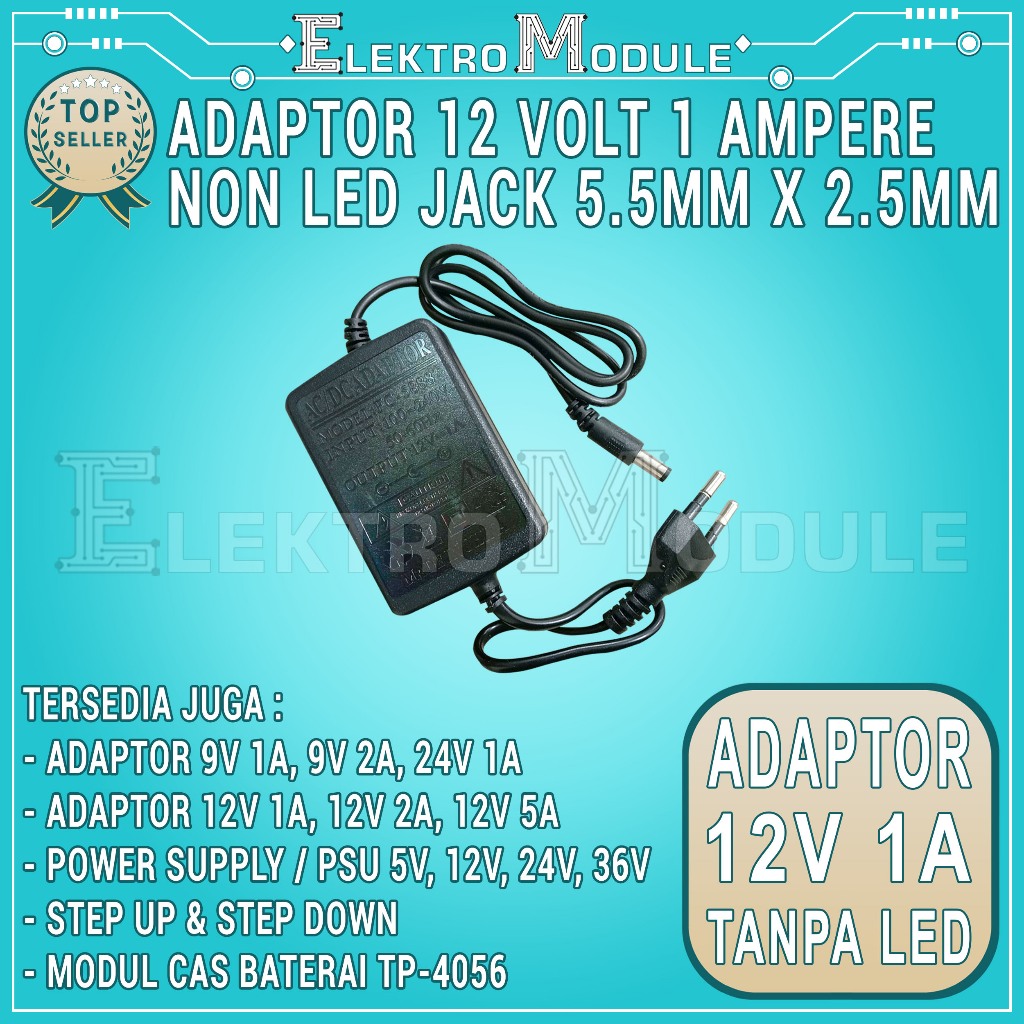 Jual Adaptor 12V 1A Baru Kualitas Bagus Untuk Router Modem CCTV STB HTB ...