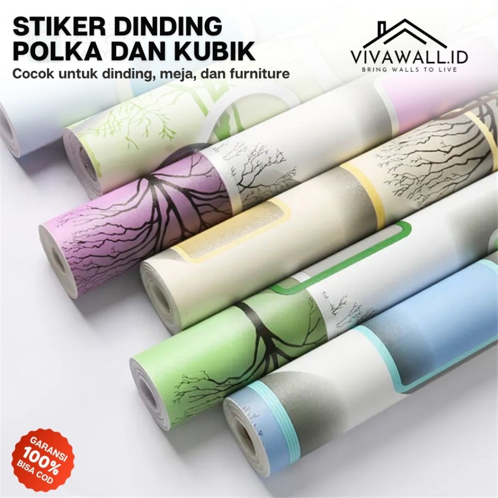 Jual Wallpaper Dinding Polkadot Minimalis – Stiker Lingkaran Bulat ...