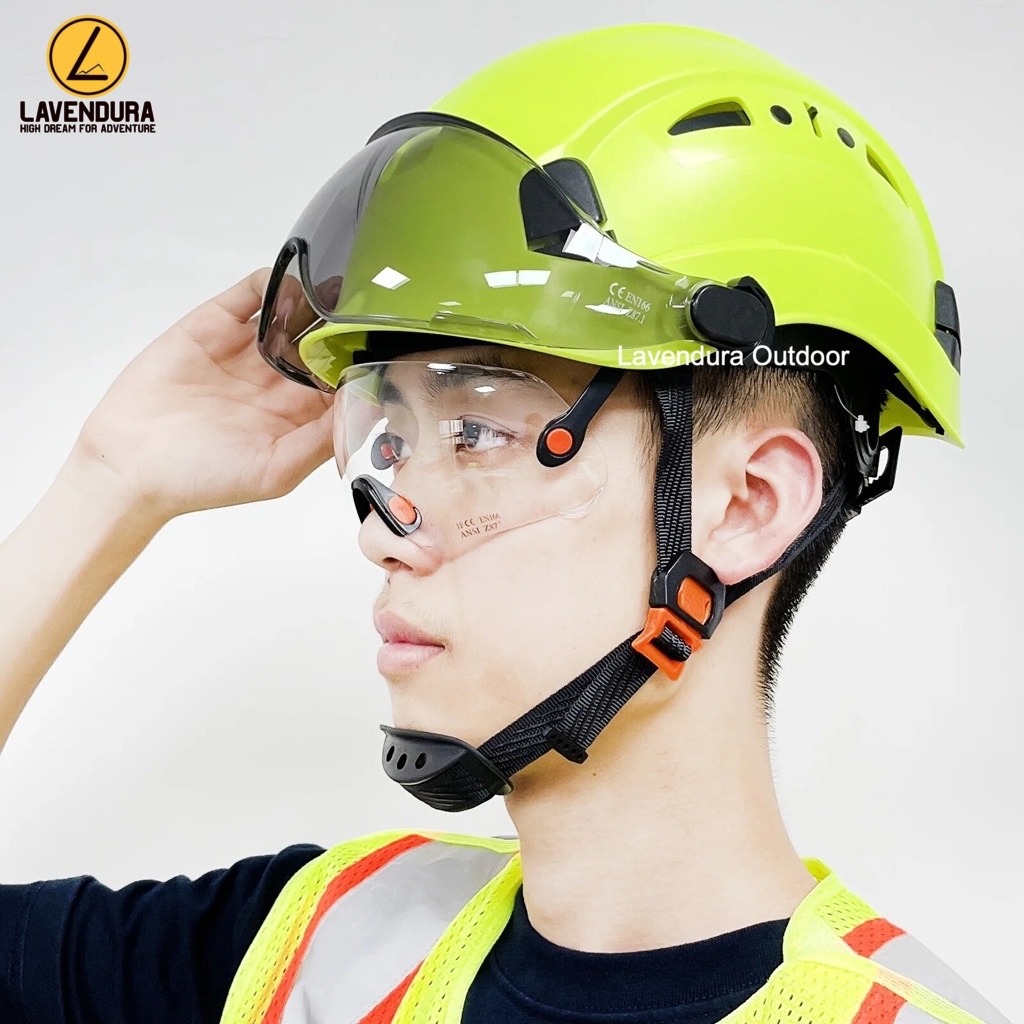 Jual Helm safety best with visor helmet rock climbing caving outbound ...