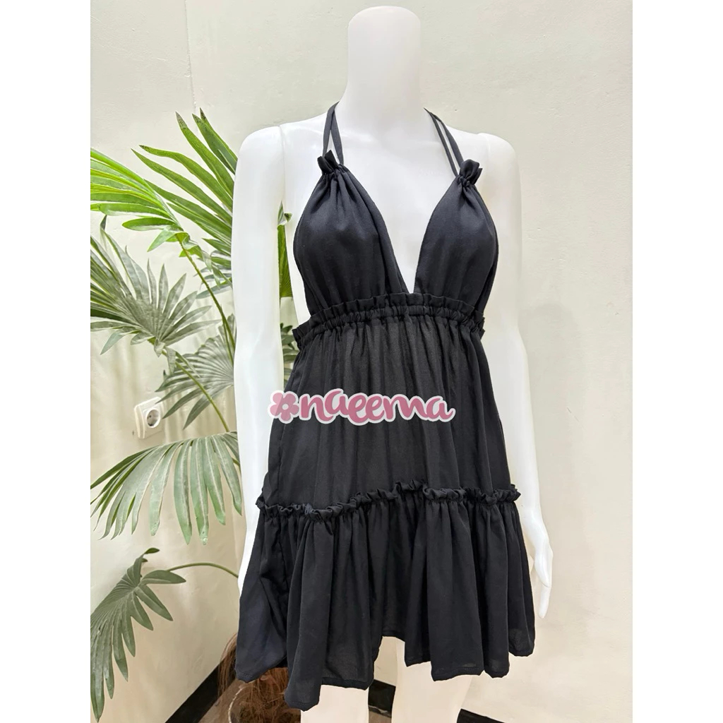 Jual IVY Dress - Backless Mini Piyama Minji Dress Dinas Tali Pendek ...