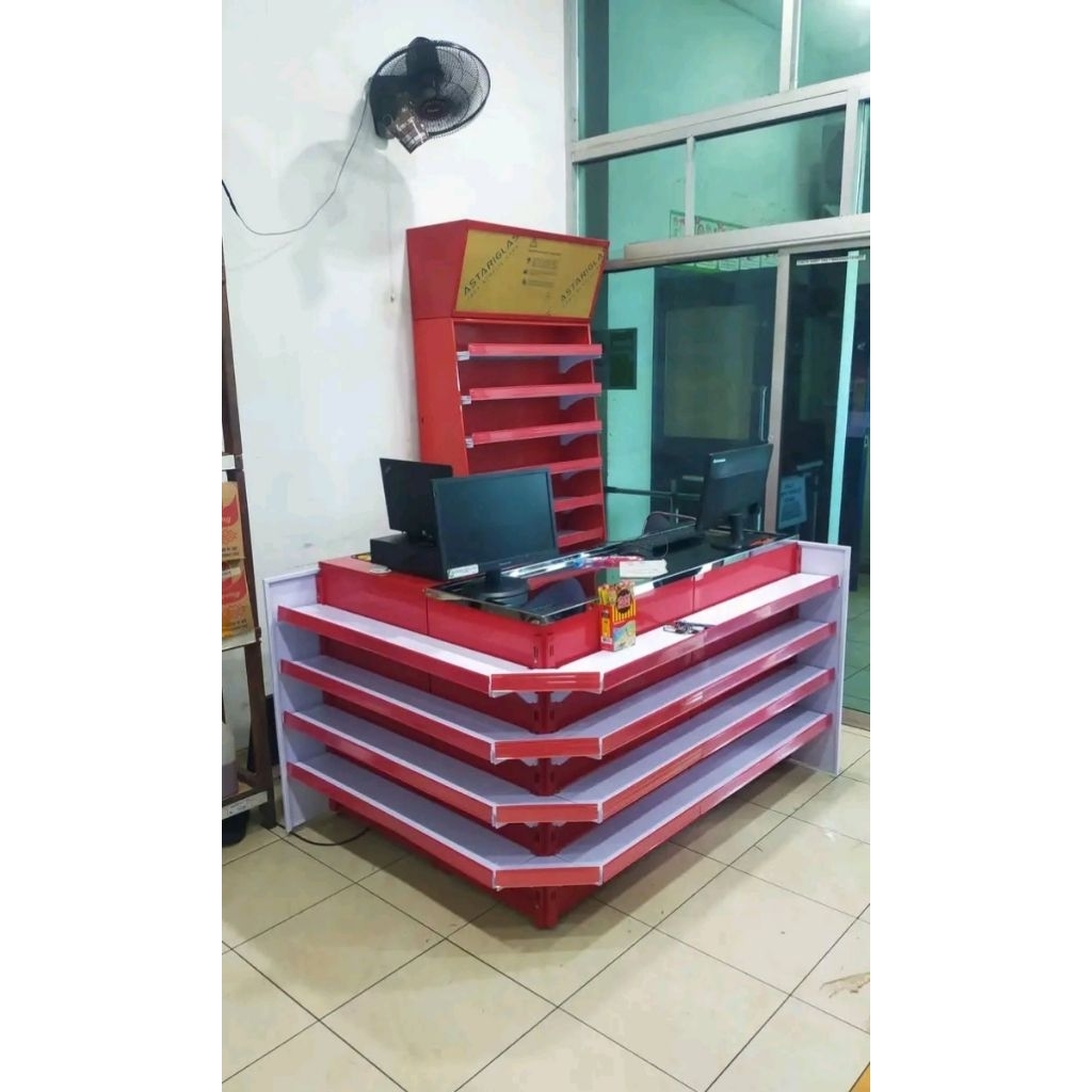 Jual mejakasir type L +backwall rokok | Shopee Indonesia