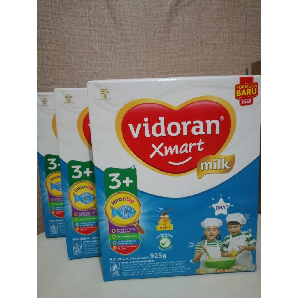 Jual VIDORAN XMART MILK 3+ MADU 925 GR | Shopee Indonesia