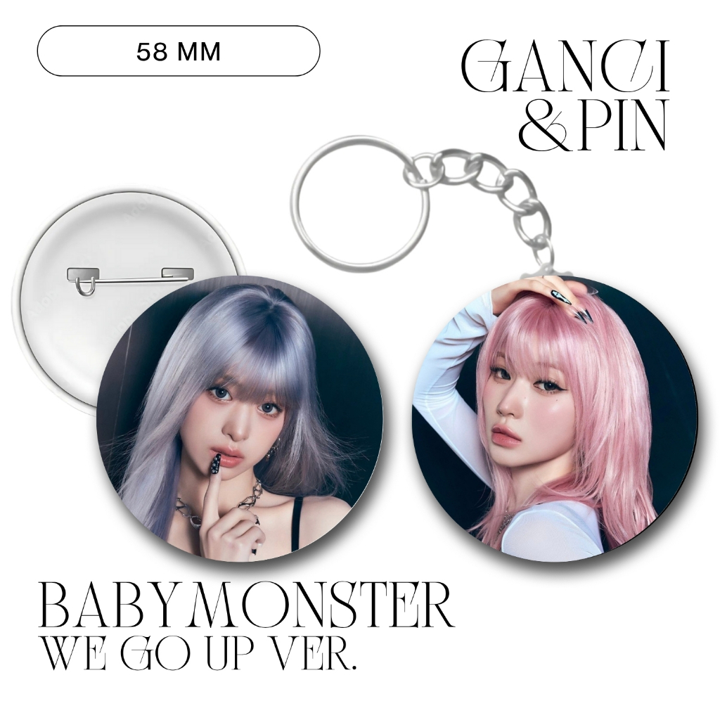 Jual GANCI BABYMONSTER PIN WE GO UP KEYCHAIN 58 MM GANTUNGAN KUNCI KPOP ...