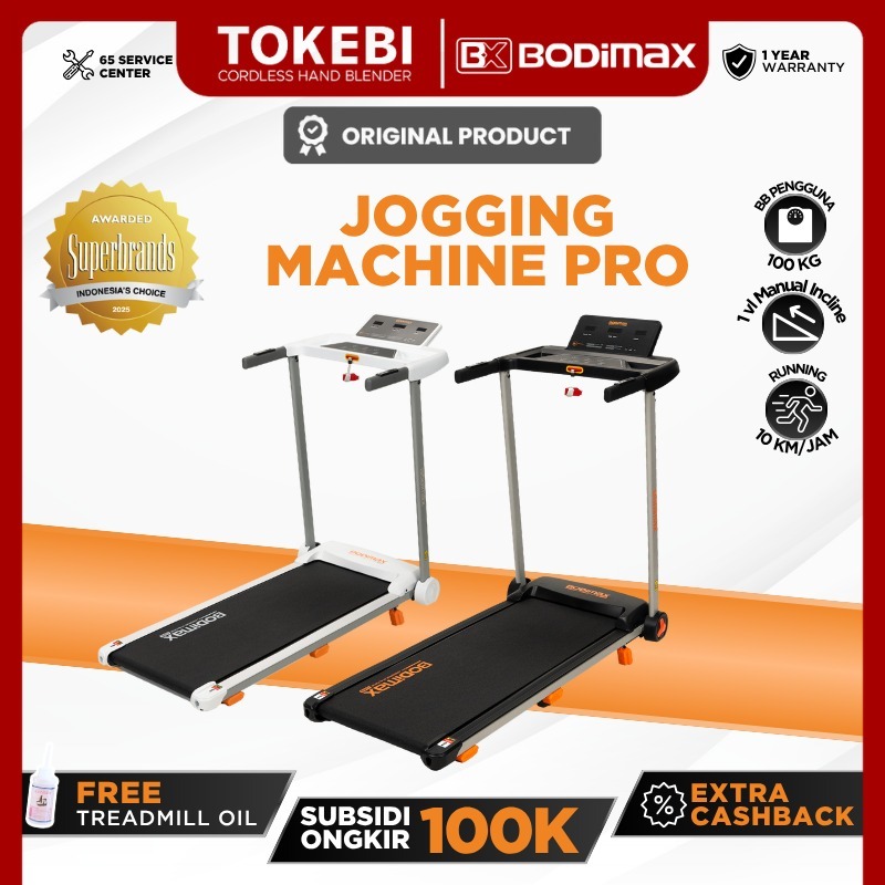 Jual BODIMAX JOGGING MACHINE PRO / Treadmill 10KM / Incline / Sensor ...