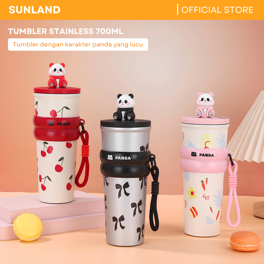 Jual SUNLAND Tumblr Stainless Botol Minum Aesthetic 700ml Tumbler Cute ...