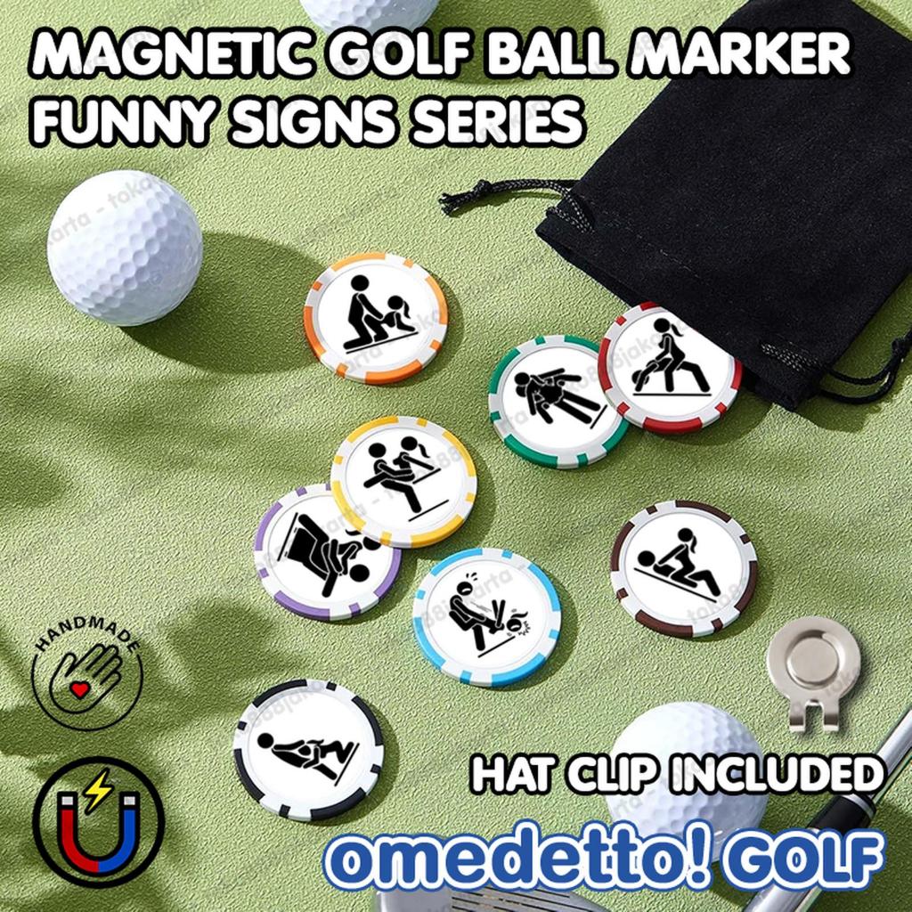 Jual FUNNY SIGNS MAGNETIC GOLF BALL MARKER WITH MAGNET HAT CLIP ...