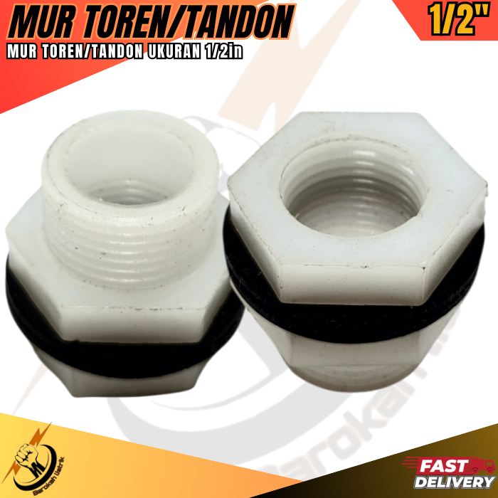 Jual Mur Toron Air PVC 1/2 Inch Anti Bocor Kuat /sok toron / Mur Toren ...