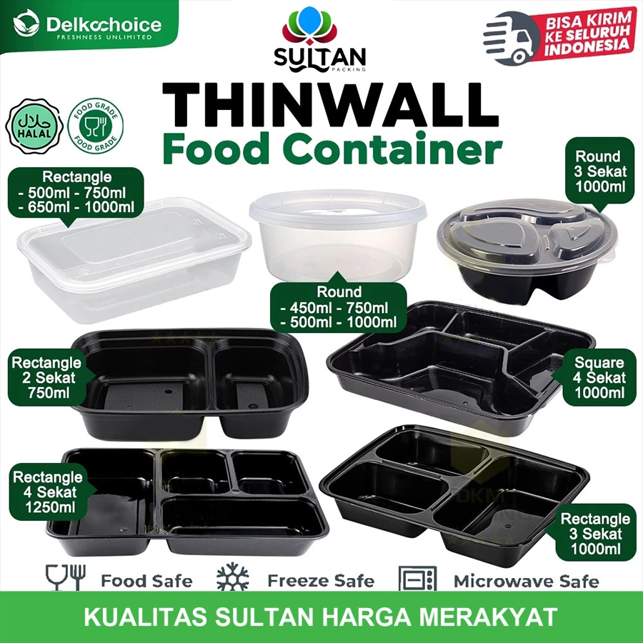 Jual THINWALL Food Container Box Catering Plastik Wadah Kotak Tempat ...