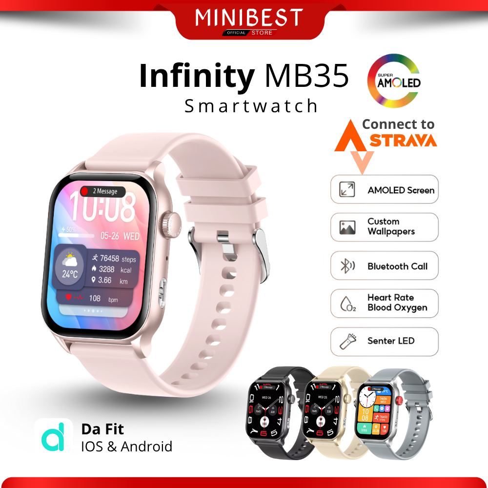 Jual Minibest MB35 Infinity Jam Tangan Pintar Smart watch Amoled ...