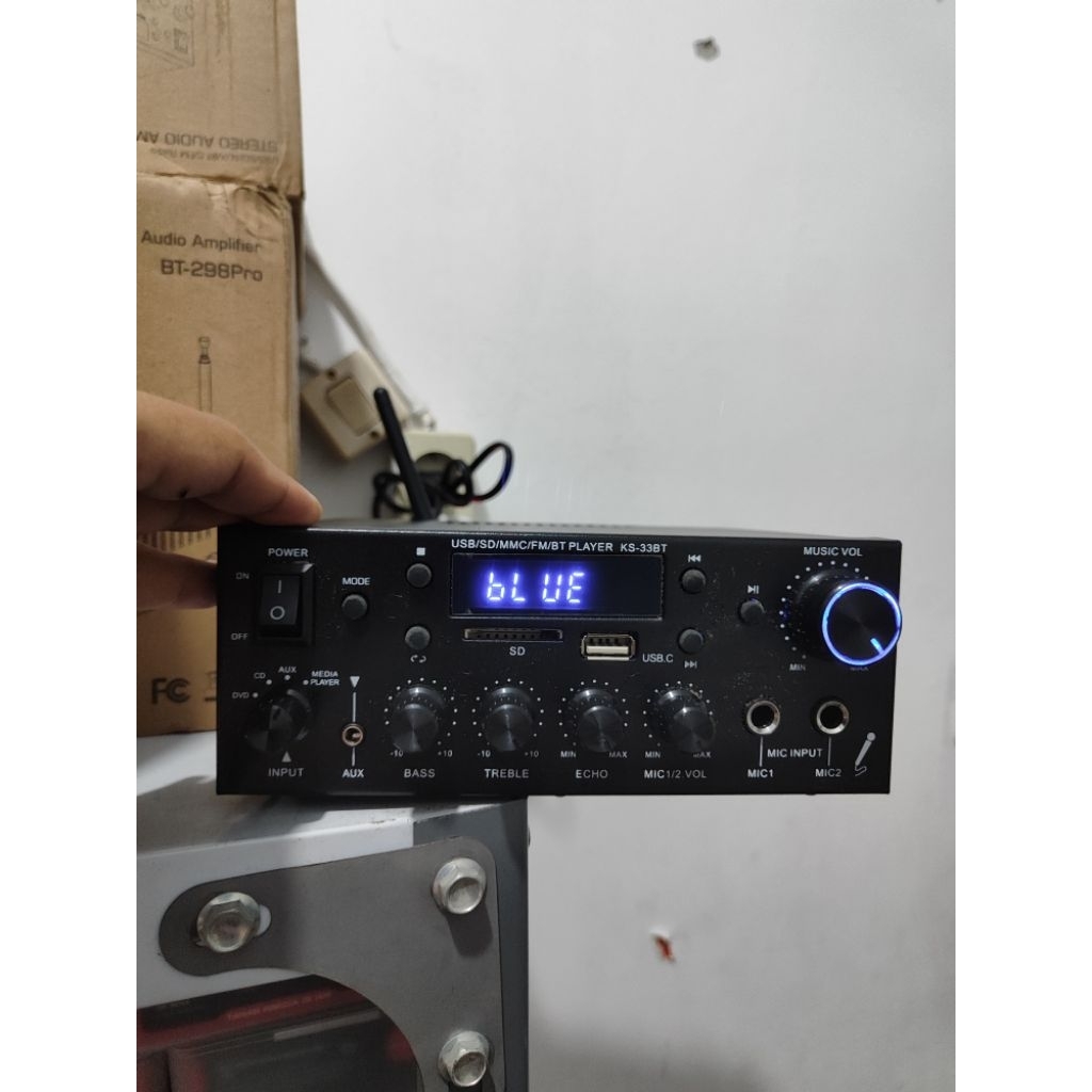 Jual Amplifier Bluetooth Karaoke KS-33BT Tanpa Dus Bawaan | Shopee ...