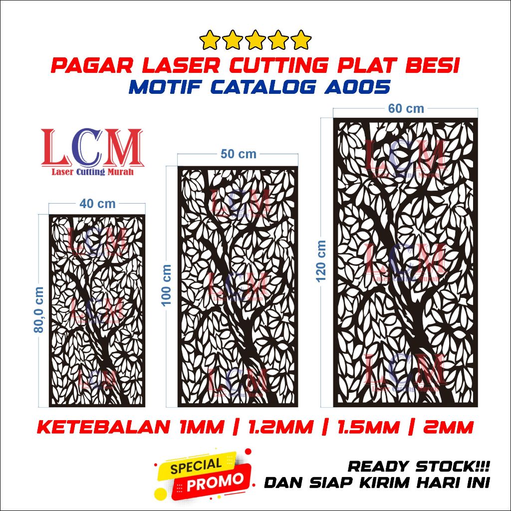 Jual Krawangan Laser Cutting Plat Besi Pagar Rumah dan Hiasan Dinding ...