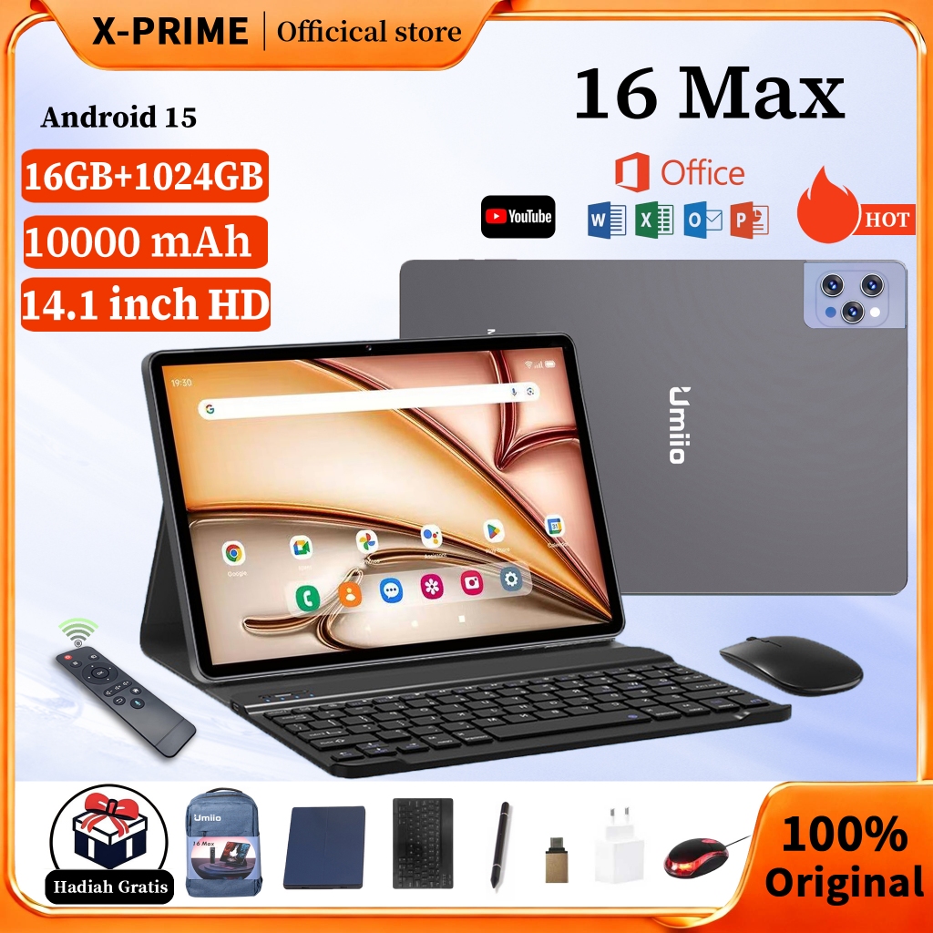 Jual [COD] X-PRIME&Umiio Baru Tab android Tablet 16 Max i,Pad(16/1024GB ...