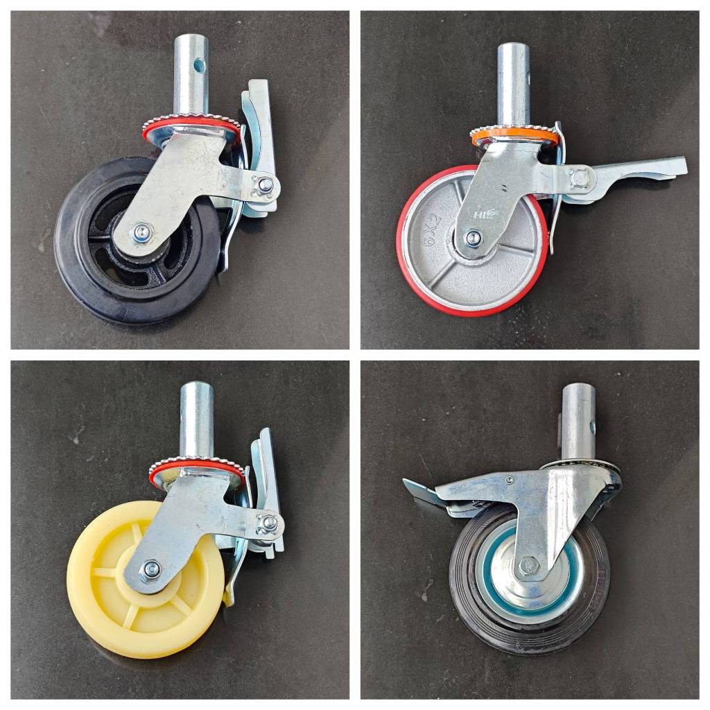 Jual Roda Scaffolding Heavy Duty 6 Inch Steger Hidup+Rem - Karet, PU ...
