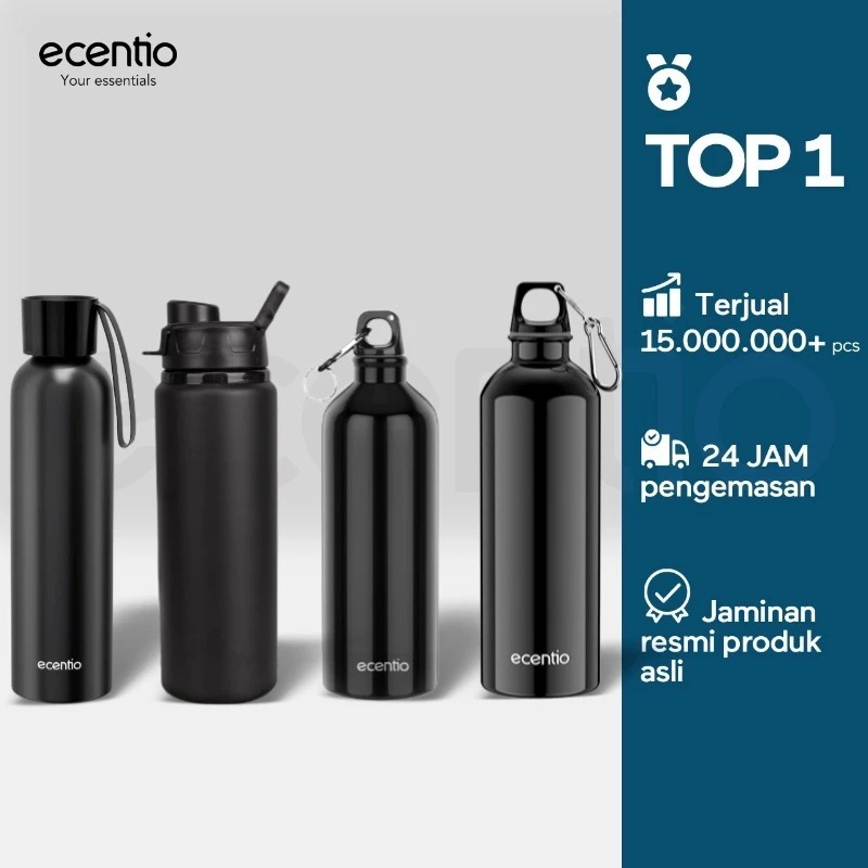 Jual ECENTIO Botol Minum Sport Botol Air 750ml-1000ml Tumbler Sports ...