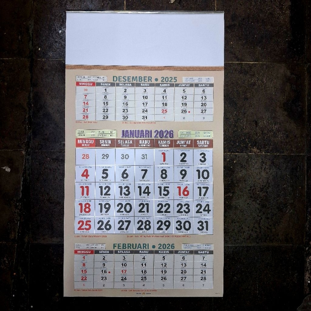 Jual Kalender Kerja Semilux Full Color 2026 | Shopee Indonesia