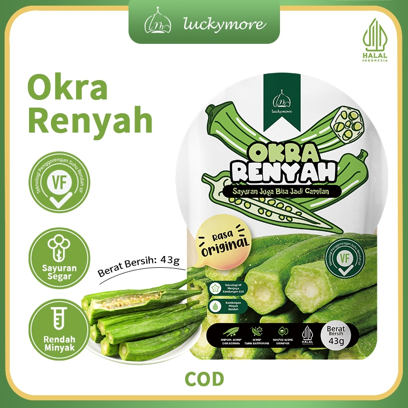 Jual [luckymore] Best Seller | okra renyah - cemilan renyah sehat ...