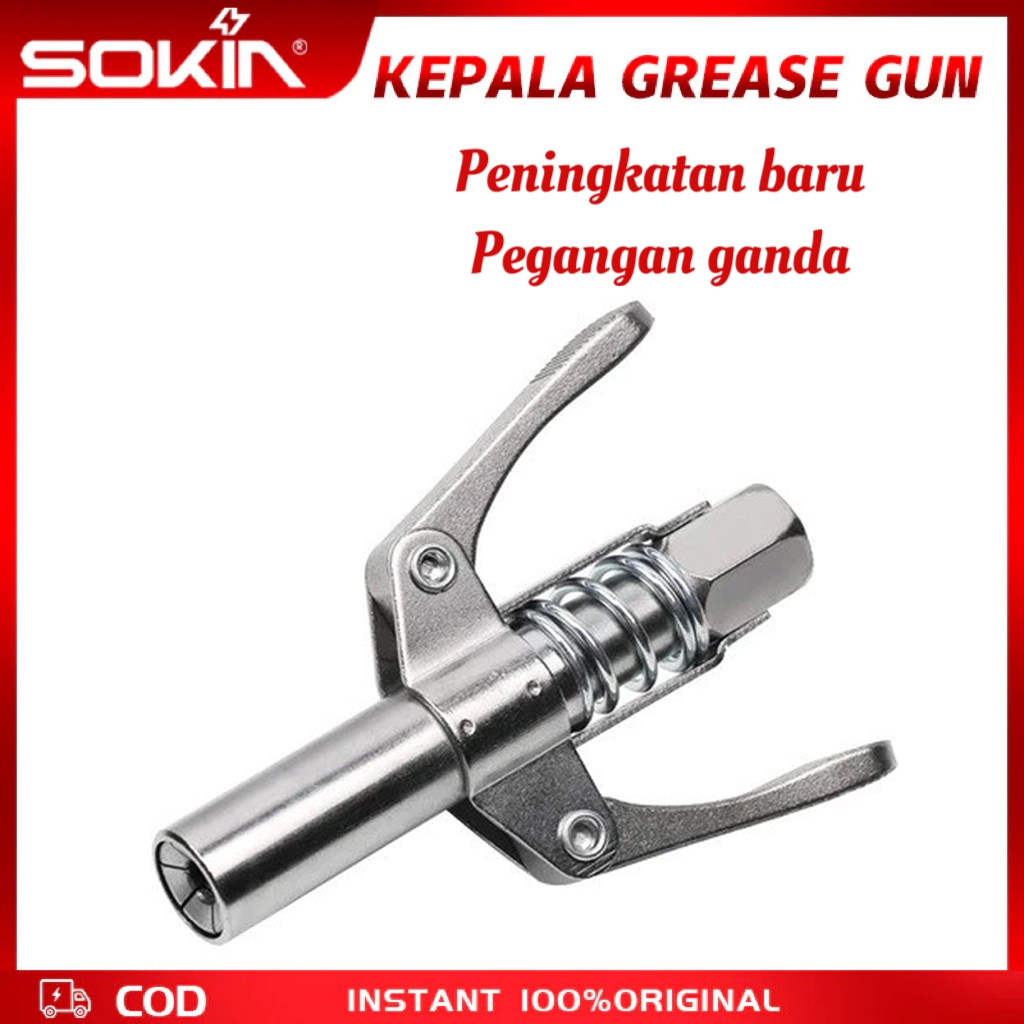 Jual SOKIN Grease Gun Grease Coupler Heavy Duty Dengan Handle Ganda ...